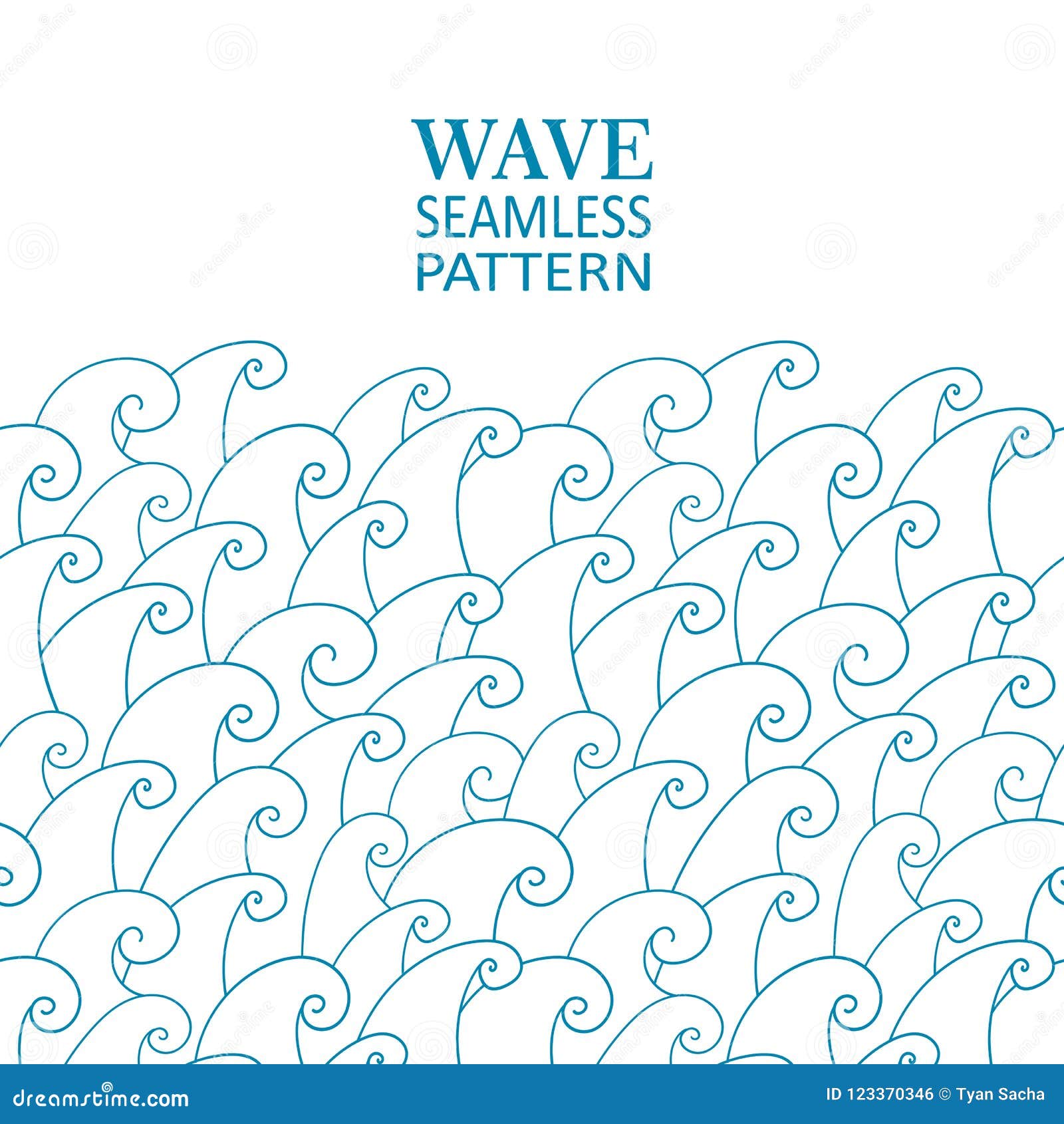 Seamless Abstract Pattern. Stormy Waves. Vector Illustration Stock ...