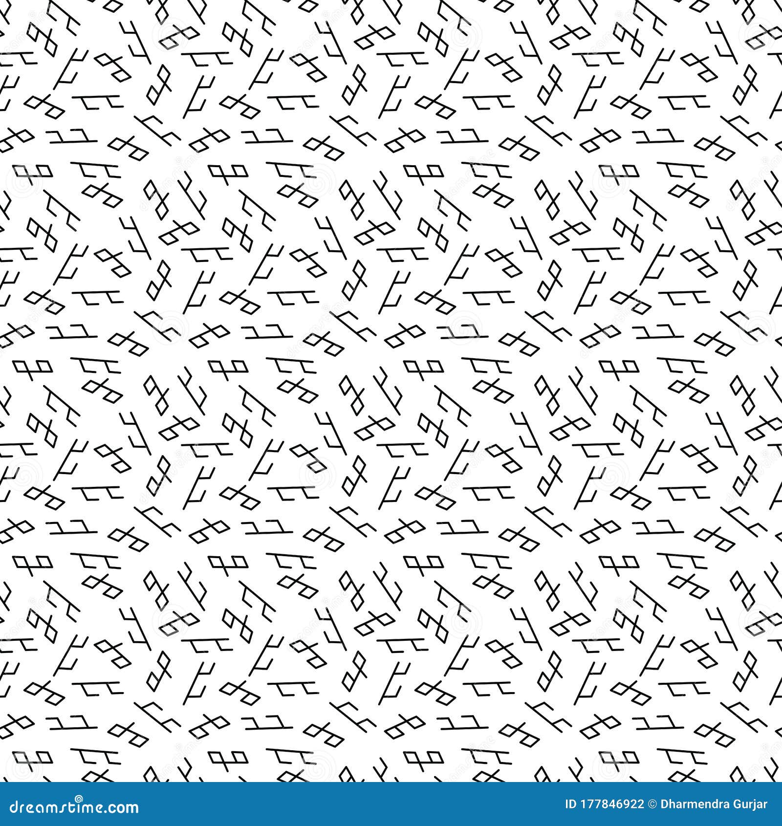 Seamless Abstract Pattern with Symbols from Ancient Art in White ...