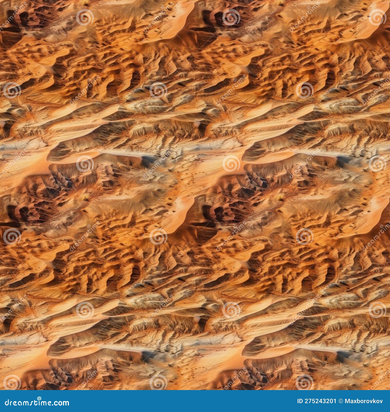 Top View Mars Planet Surface with Hills. AI Generative Illustration ...