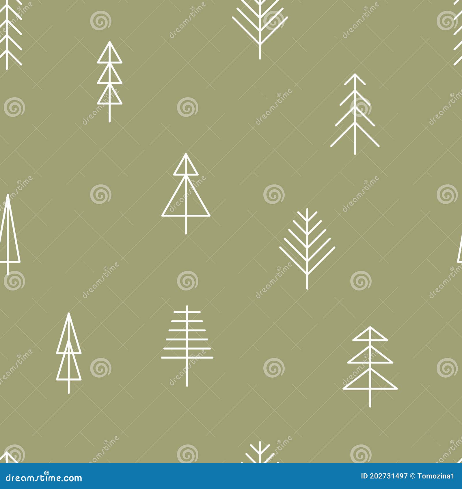 Line Trees Icon. Forest Concept Line Icon On White Background. Simple ...