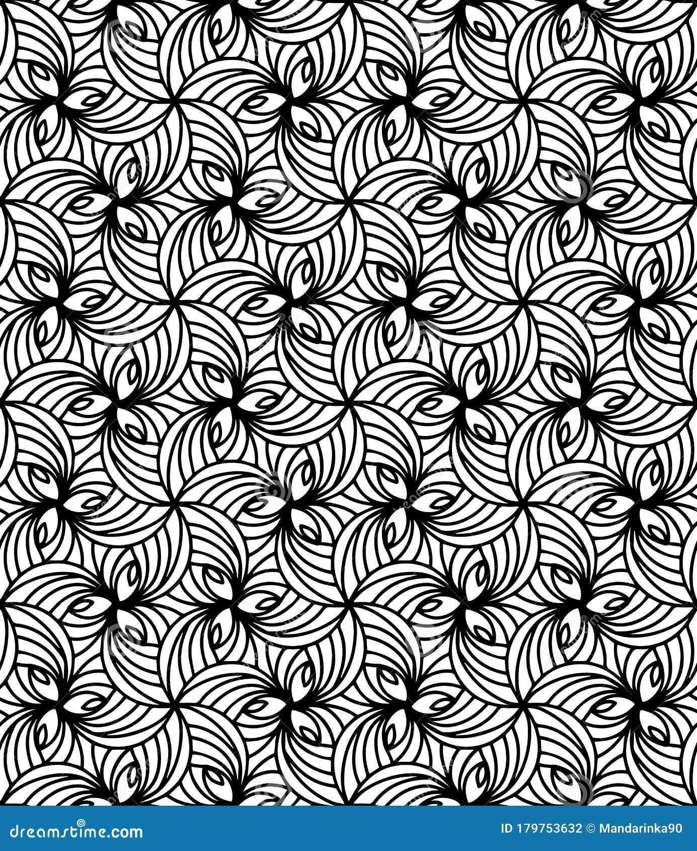 Seamless Abstract Pattern Vector Coloring Book Stock Vector ...