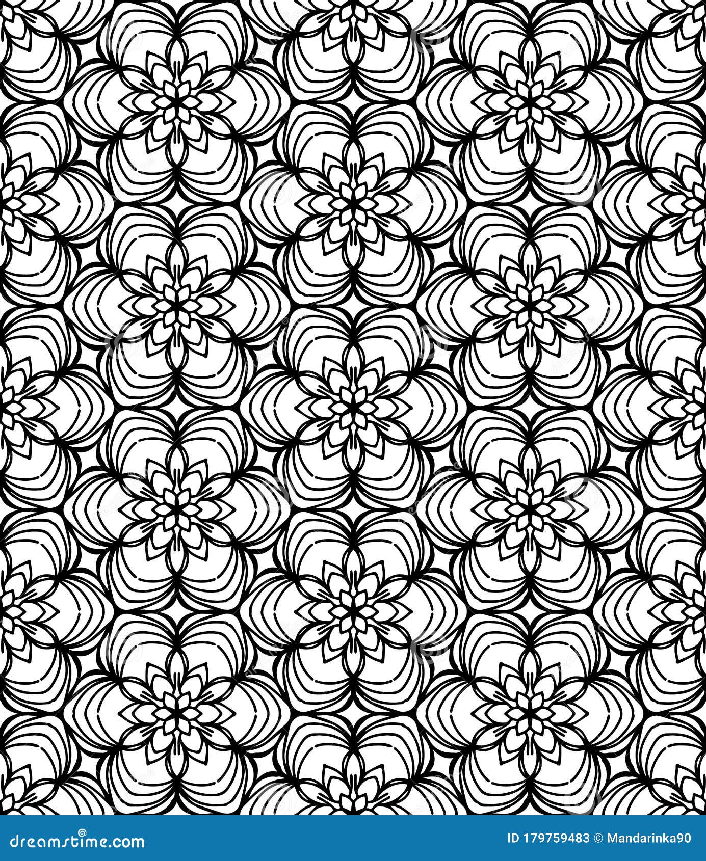 Seamless Abstract Pattern Vector Coloring Book Stock Vector ...