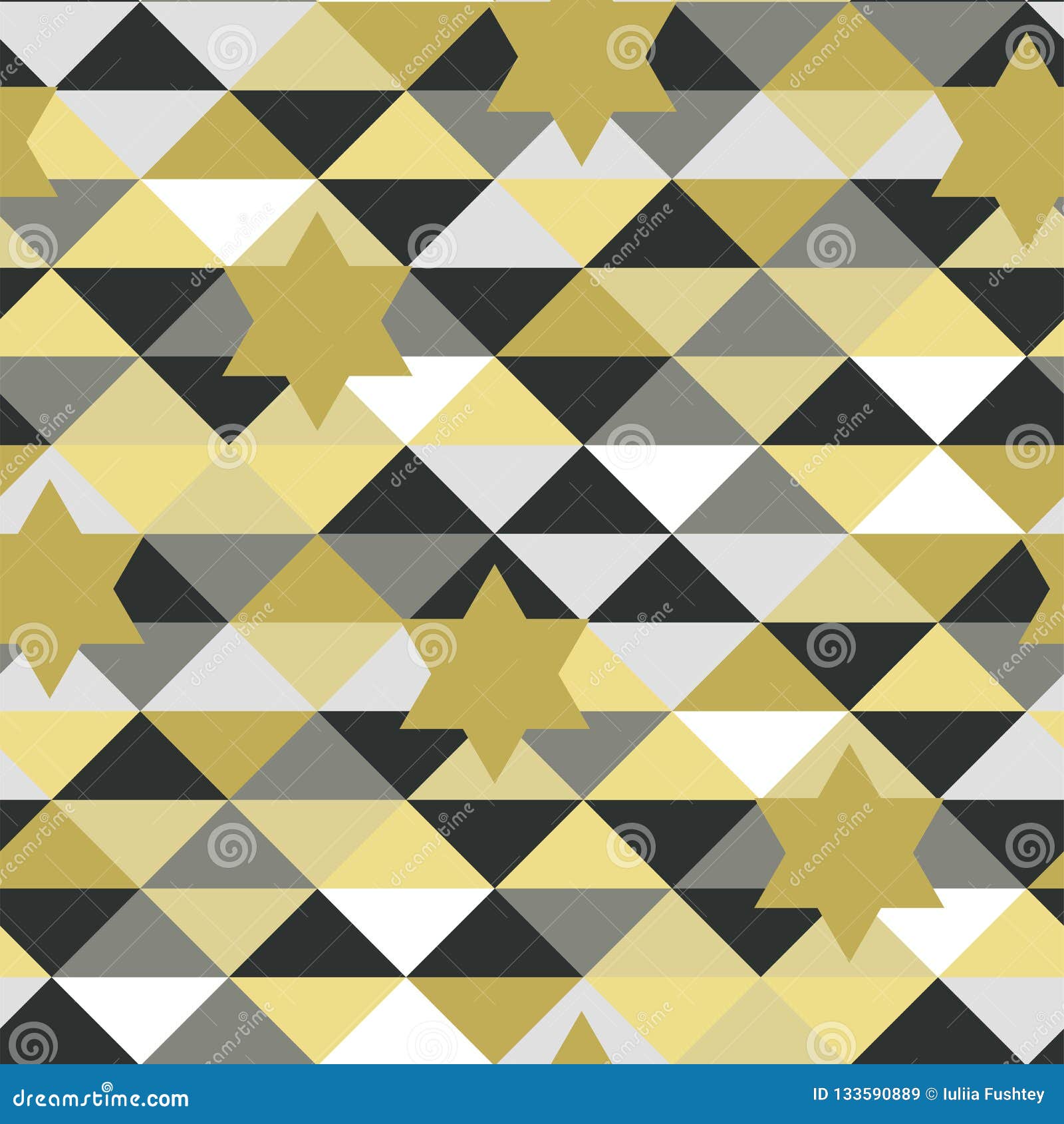 Seamless Abstract Pattern in Vector with Stars Stock Illustration ...