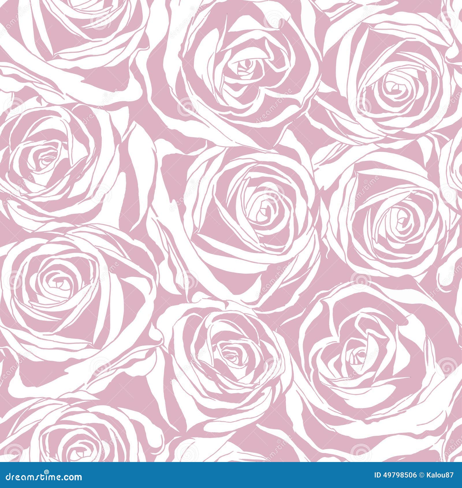 Seamless Abstract Pink Background with Roses Stock Vector ...