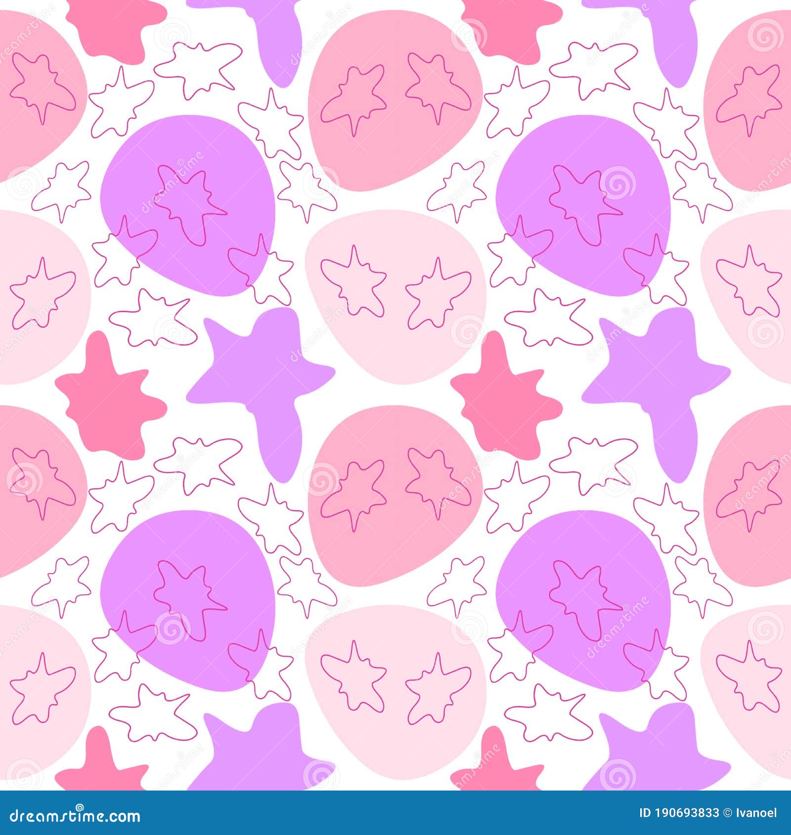 Seamless Abstract Pink Spots Splatters Pattern Stock Illustration ...