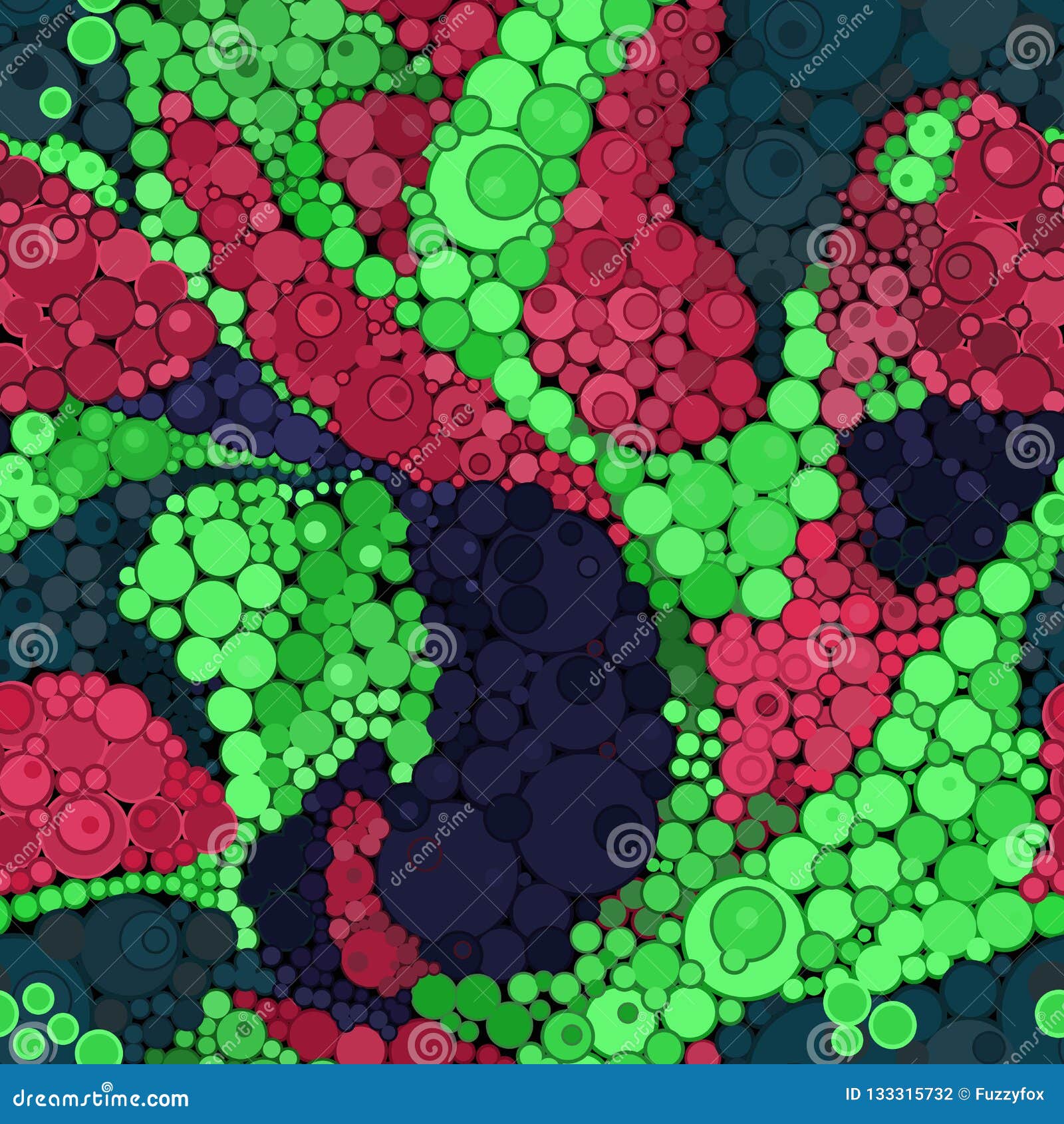 Seamless Abstract Pointillism Circles Geometric Pattern Stock ...