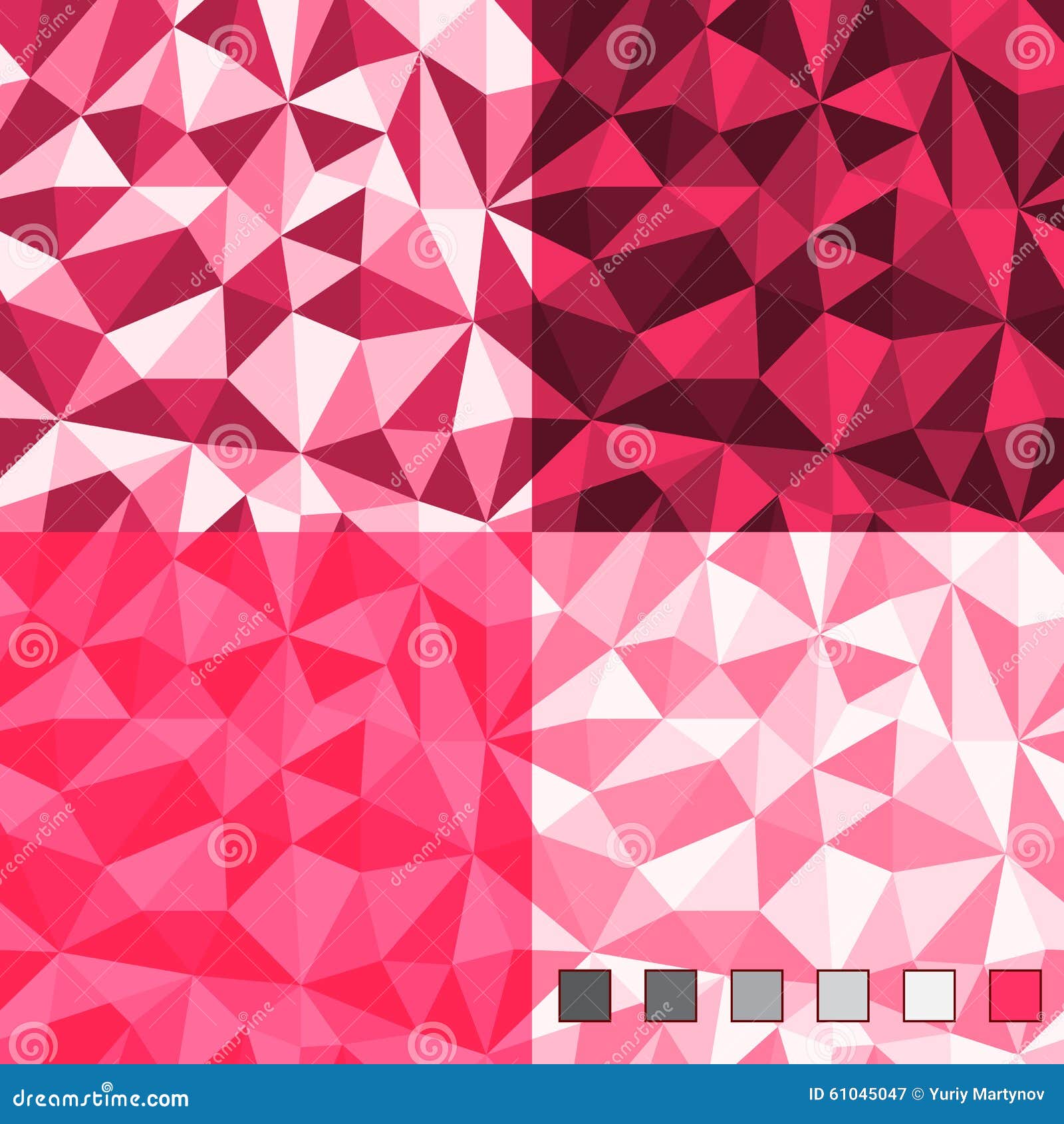 Seamless Abstract Polygonal Background Patterns Stock Vector ...