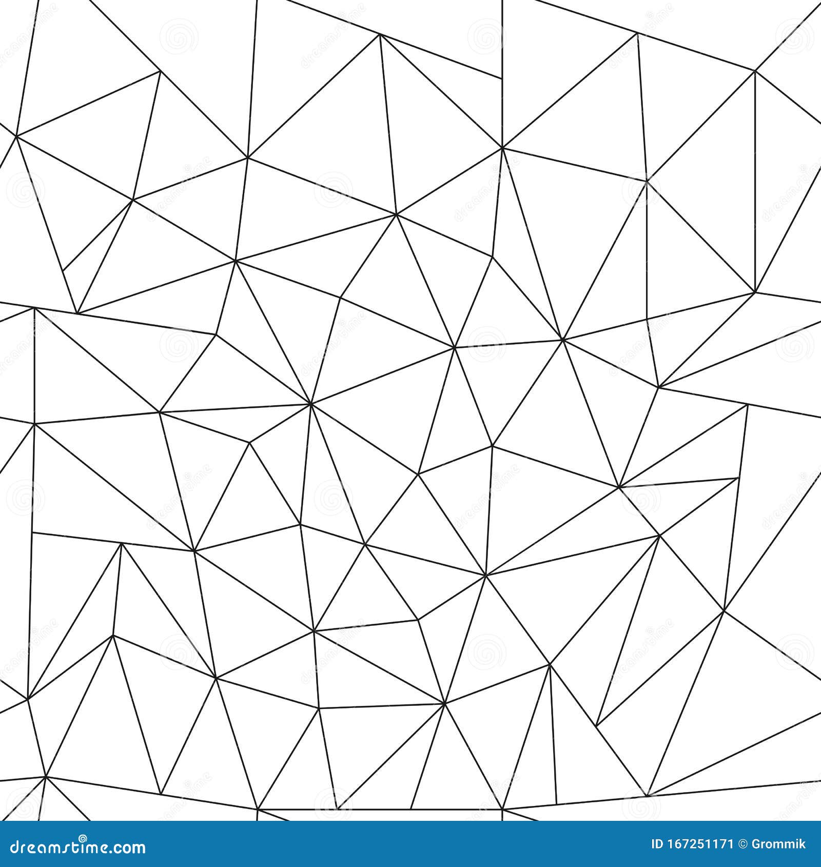 Seamless Abstract Polygonal Contour Blank Pattern. a Pattern of Chaotic ...