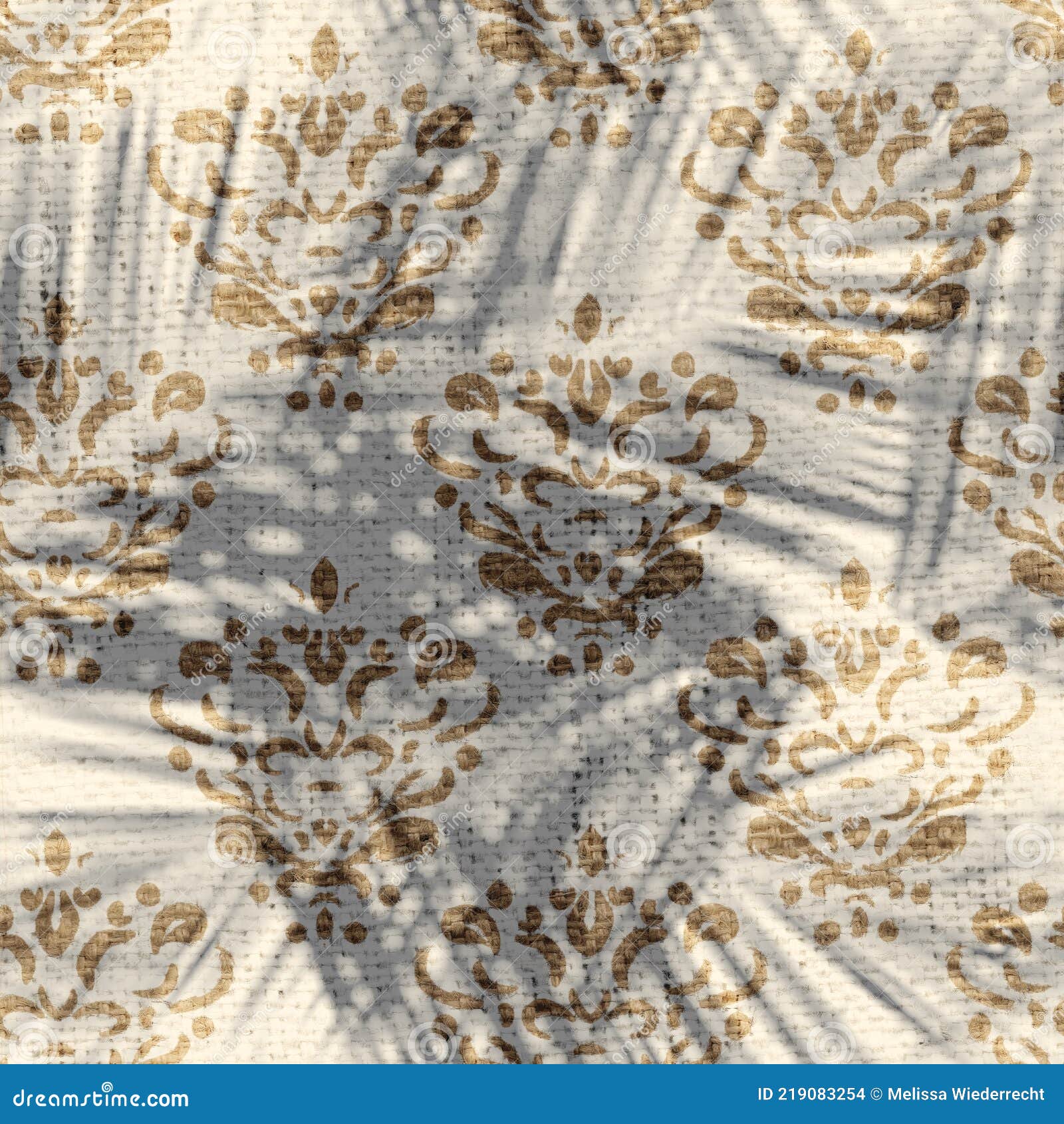 Seamless Abstract Print of Botanical Leaf Shadows Stock Illustration ...