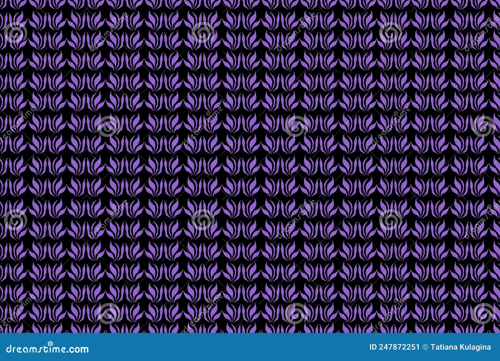 Seamless Abstract Purple Pattern on a Black Background. Stock ...