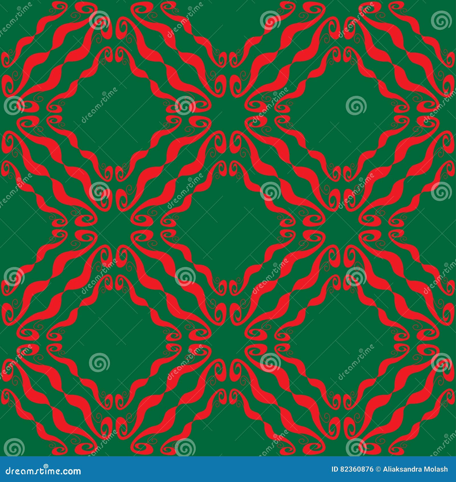 Seamless Abstract Red Green Pattern Stock Vector - Illustration of ...