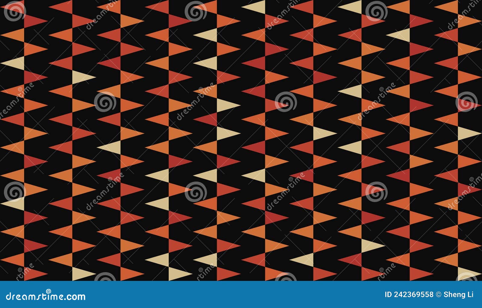 The Seamless Abstract Red and Orange Triangle Patterns Stock Vector ...