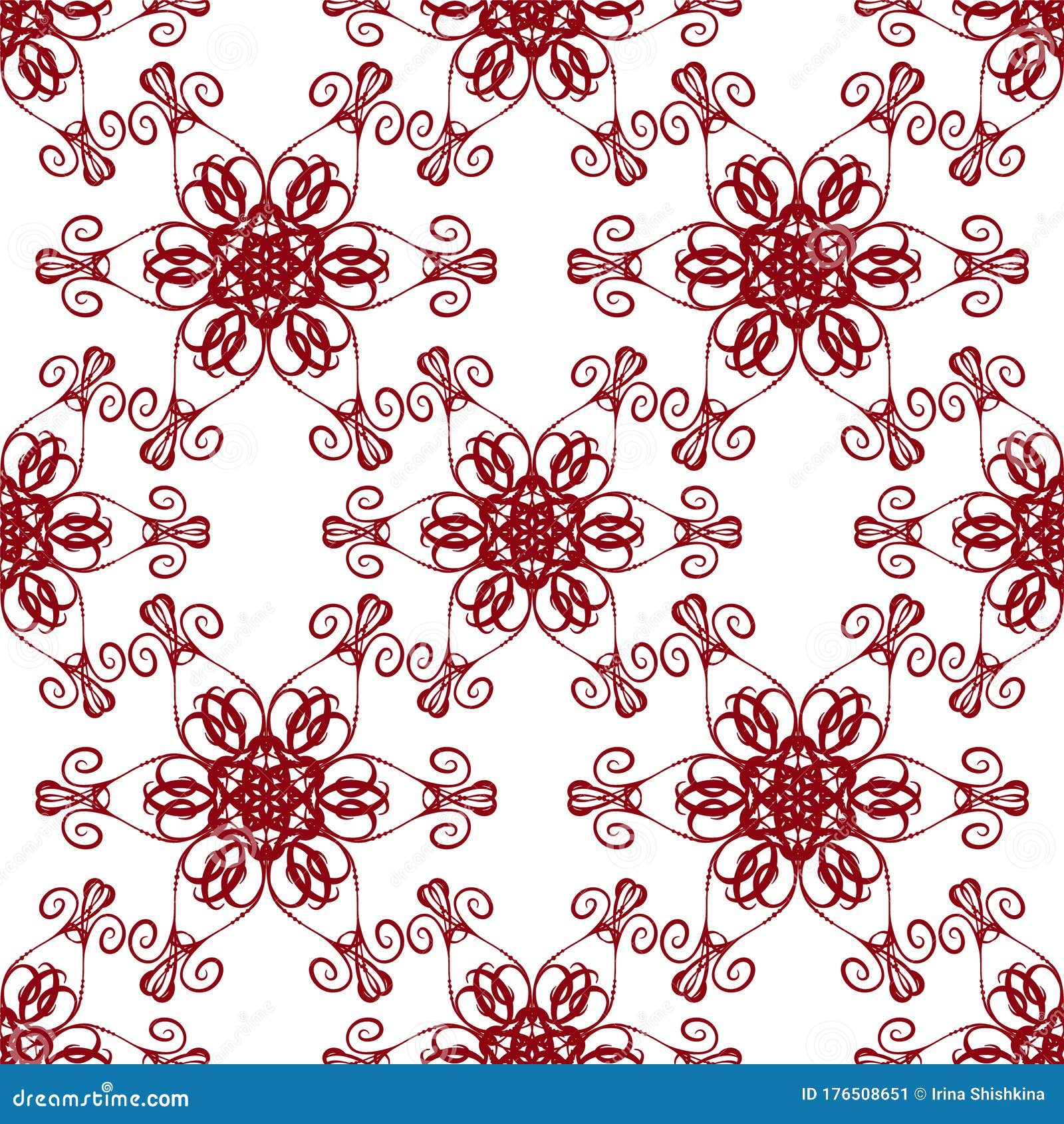 Seamless Abstract Red and White Pattern. Stock Vector - Illustration of ...