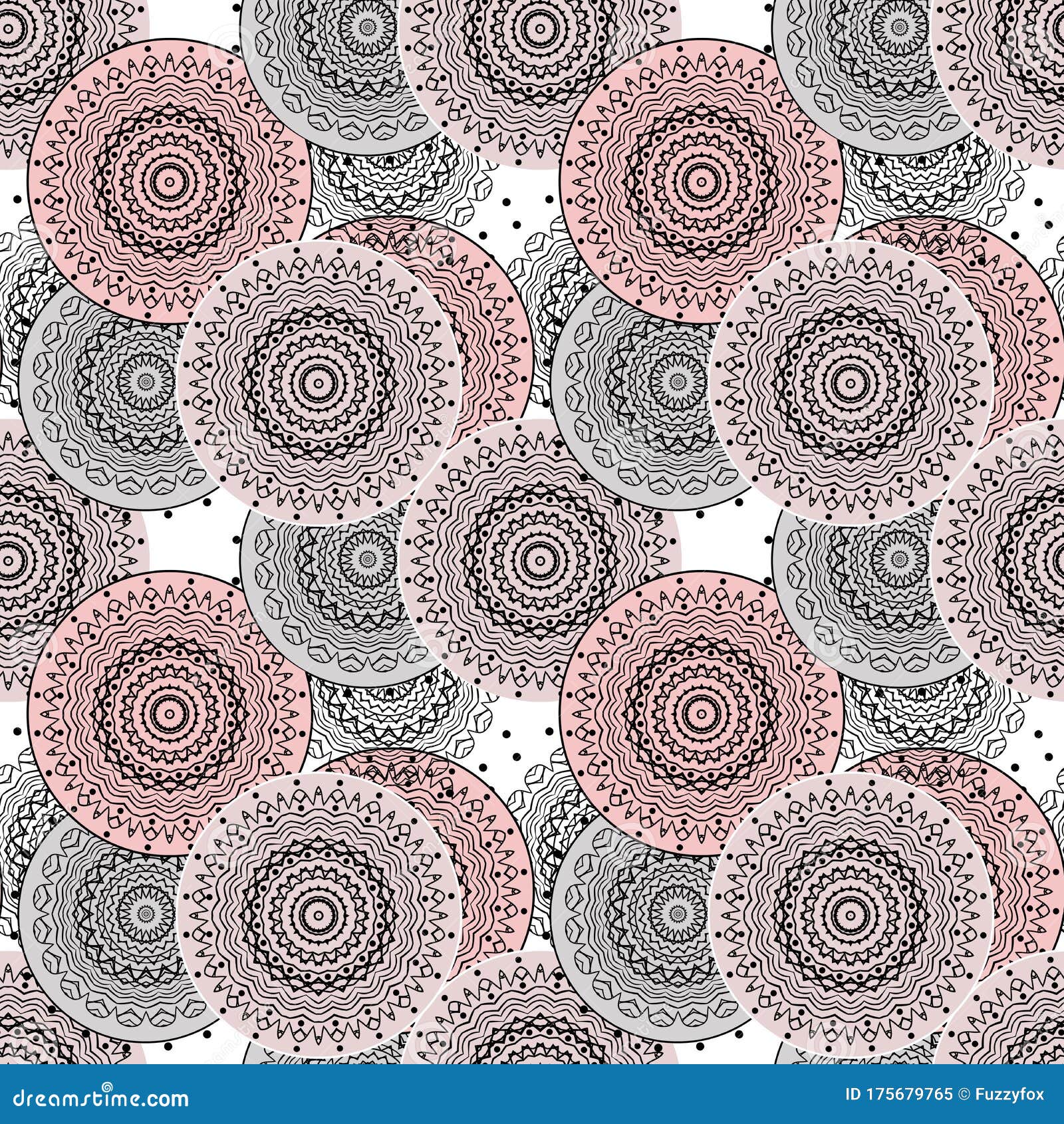 Seamless Abstract Round Circles Pattern Stock Illustration ...