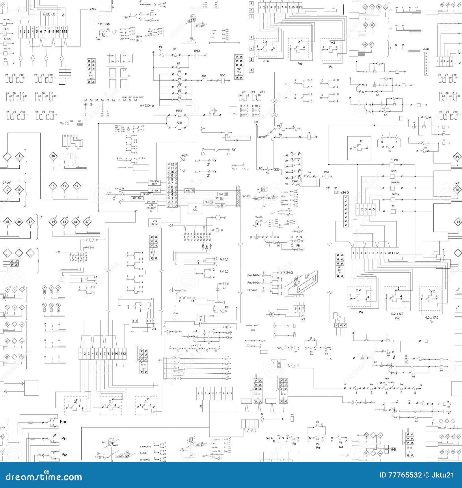 Seamless Abstract Scheme Pattern Stock Vector - Illustration of formula ...
