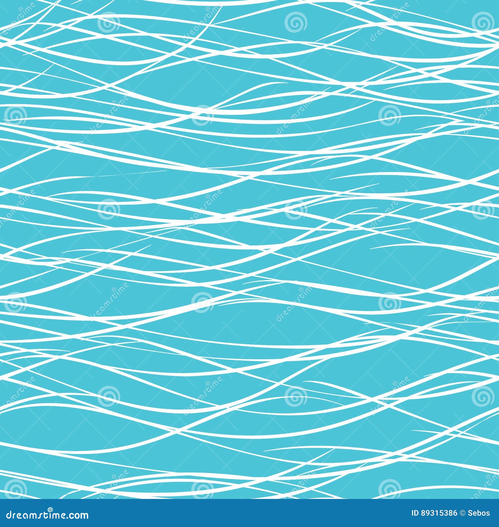 Seamless Abstract Sea Waves Vector Pattern Stock Vector - Illustration ...