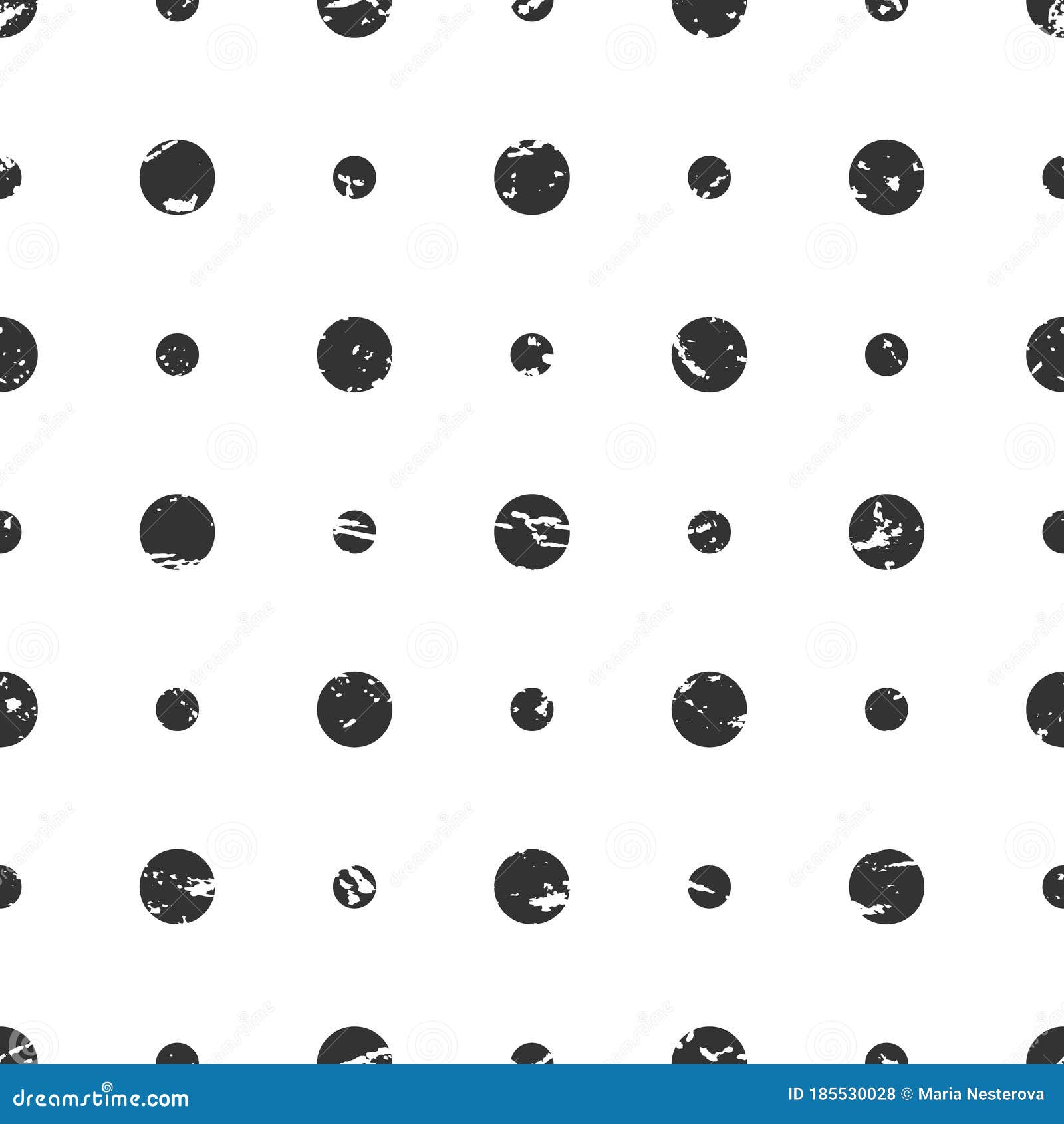 Seamless Abstract Speckled Pattern with Black Shabby Spots on White ...