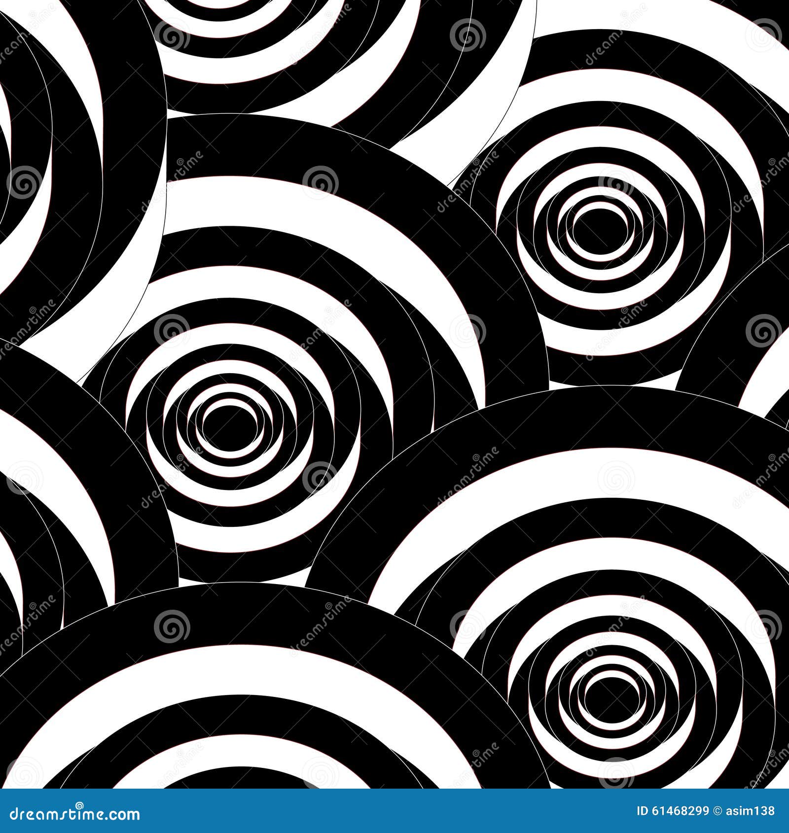 Seamless Abstract Spiral Black and White Pattern Stock Vector ...