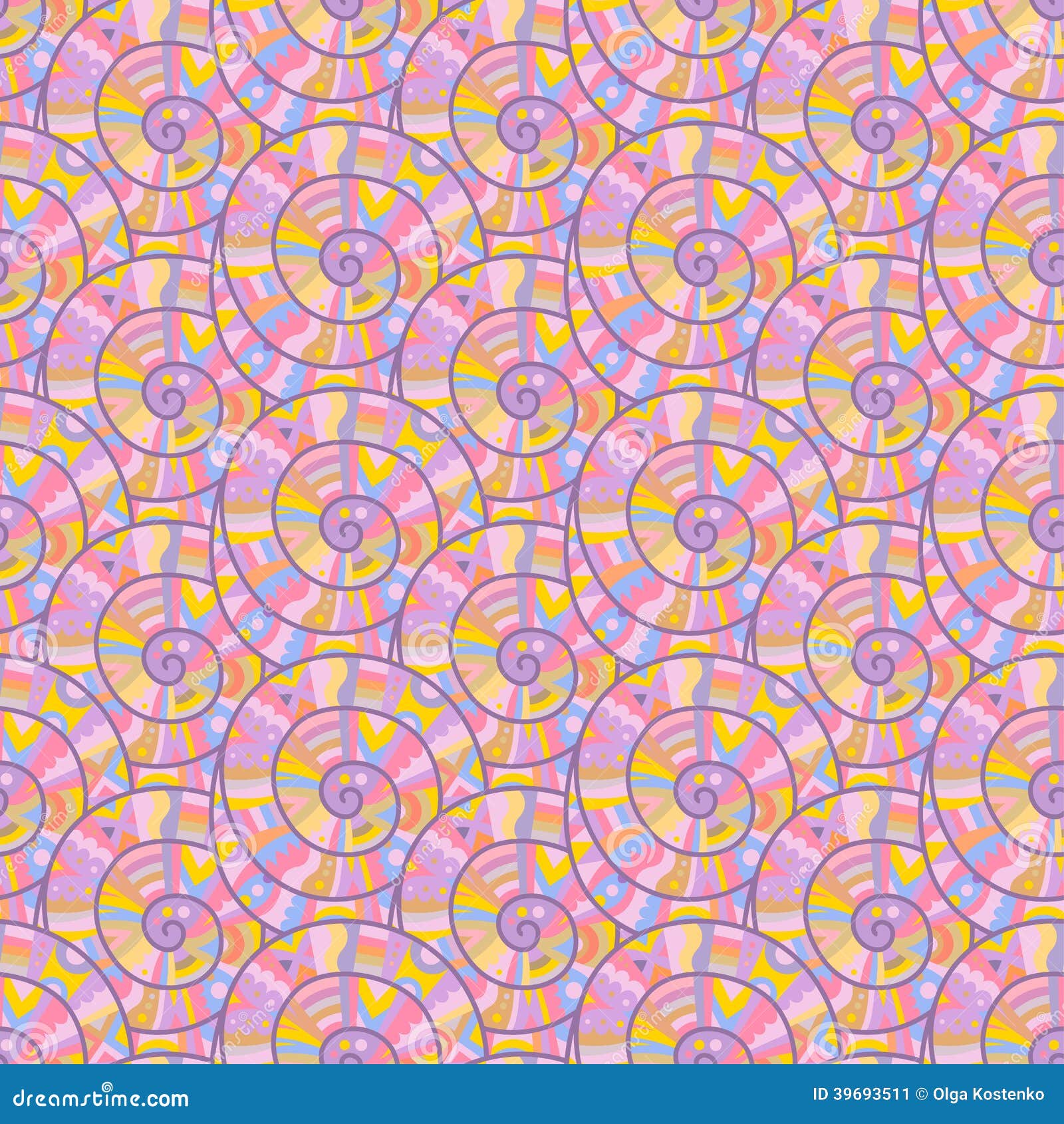 Seamless Abstract Spiral Pattern. Vector Illustration Stock Vector ...