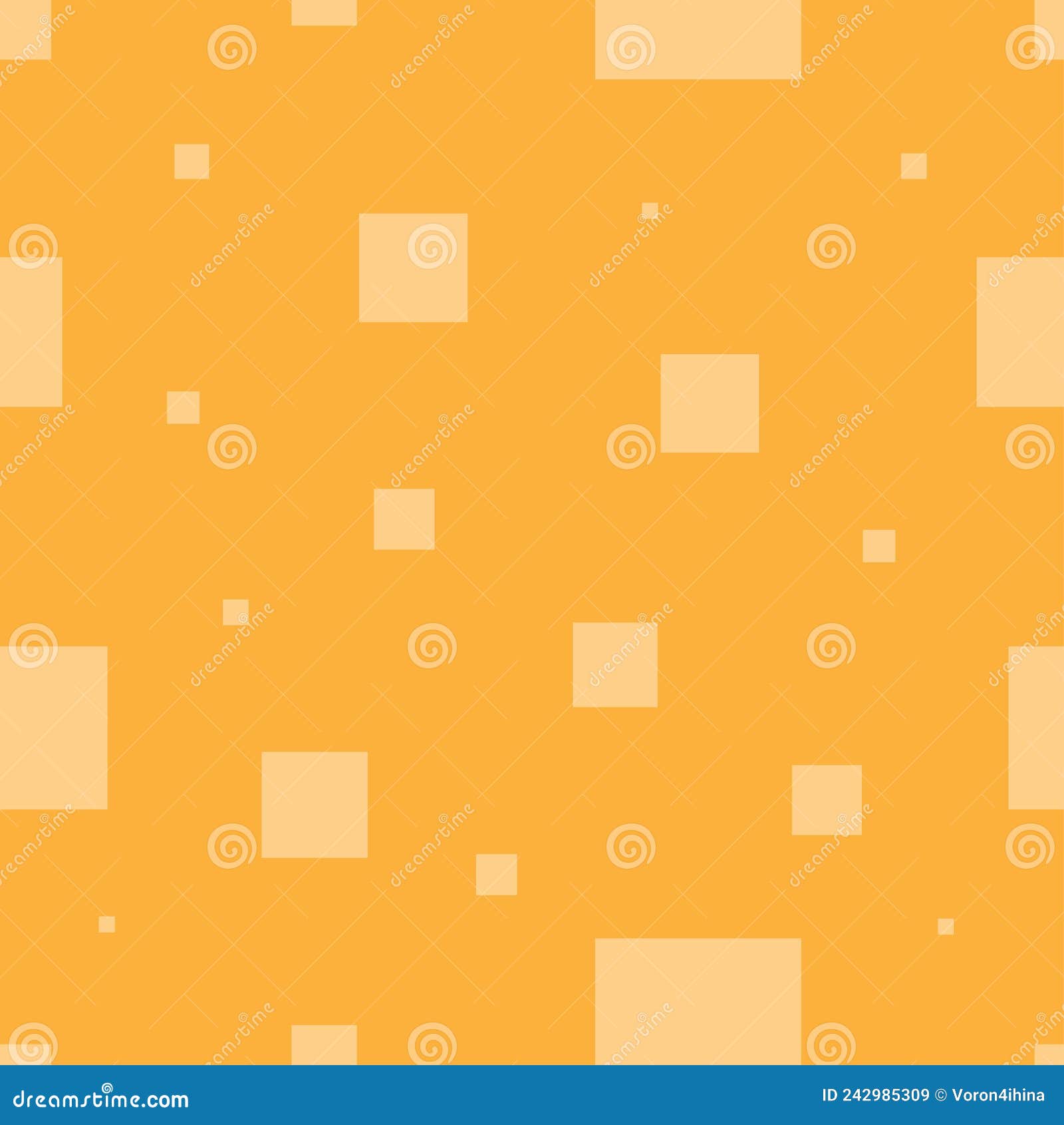 Seamless Abstract Square Pattern on Orange Background. Vector Simple ...