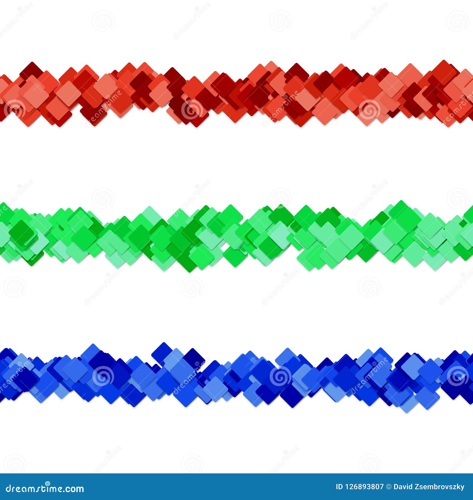 Seamless Abstract Square Pattern Paragraph Divider Line Design Set ...