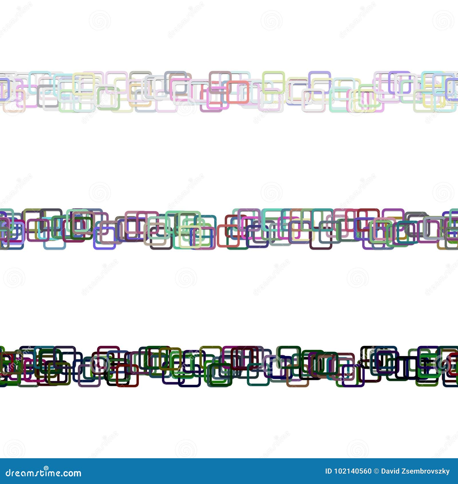 Seamless Abstract Square Pattern Text Divider Line Design Set - Vector ...