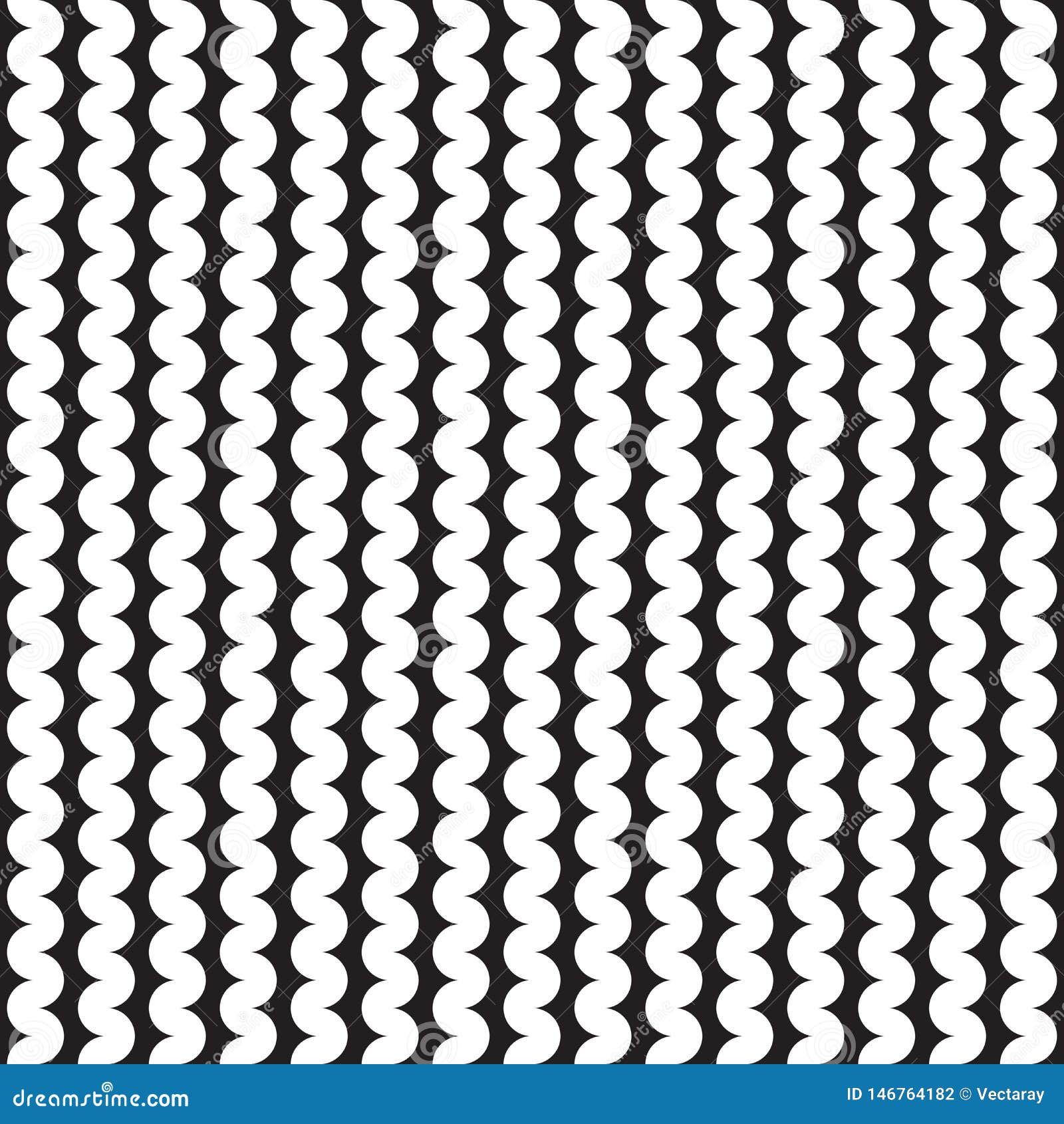 Seamless Abstract Squiggle Wave Pattern Background Stock Illustration ...