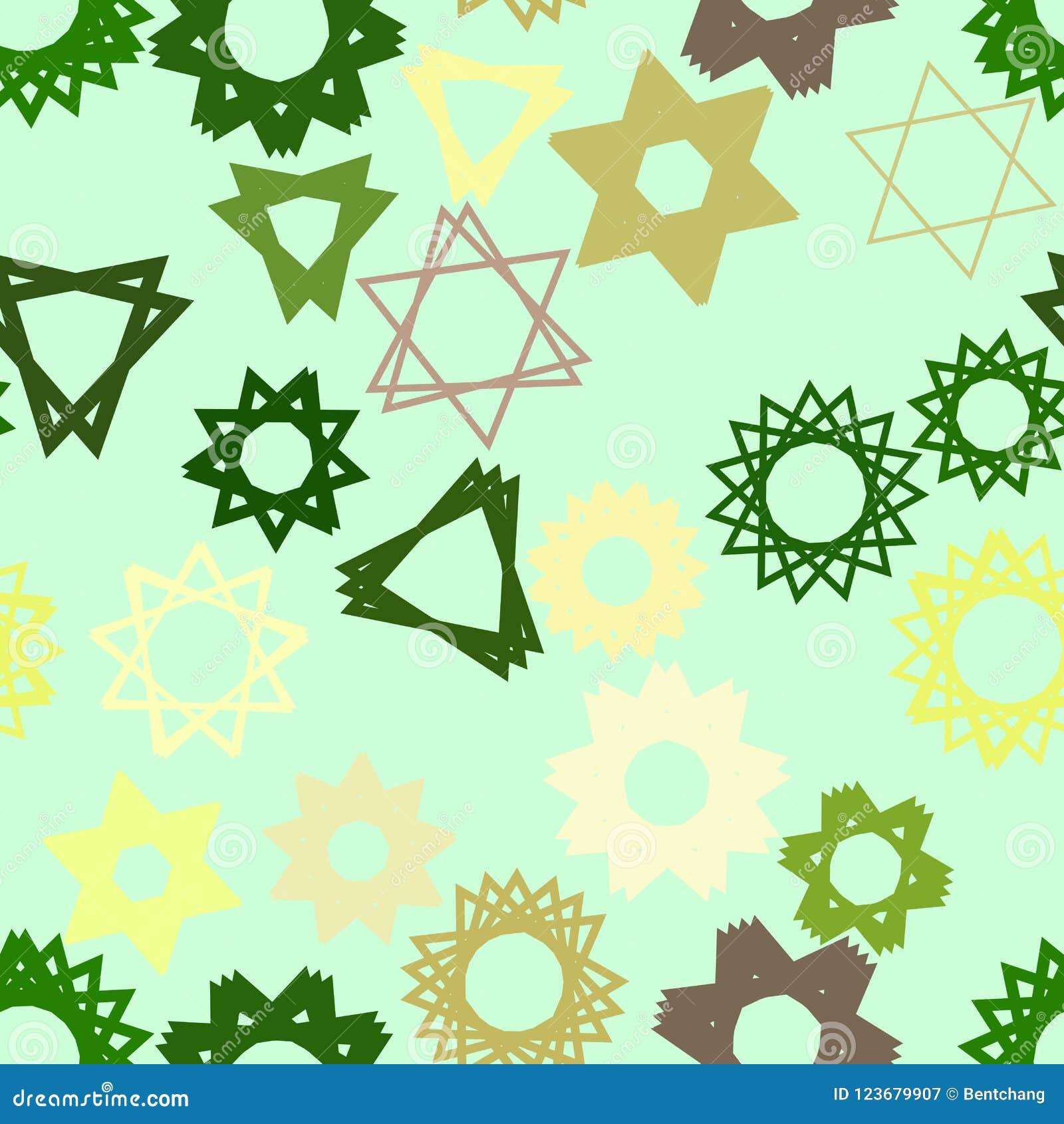 Seamless Abstract Star Geometric Pattern, Colorful & Artistic for ...