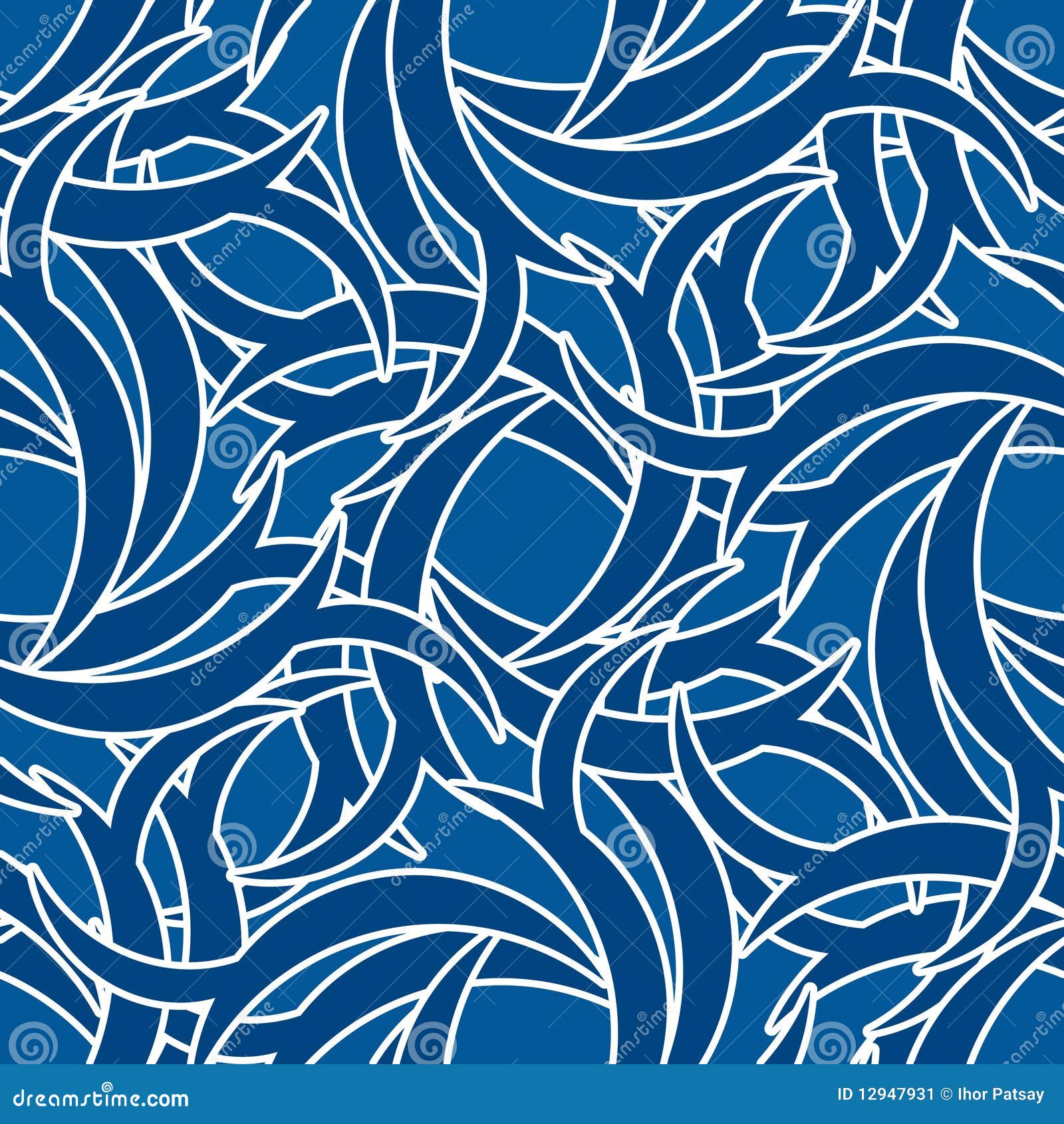 Seamless Abstract Swirl Pattern Stock Vector - Illustration of ...