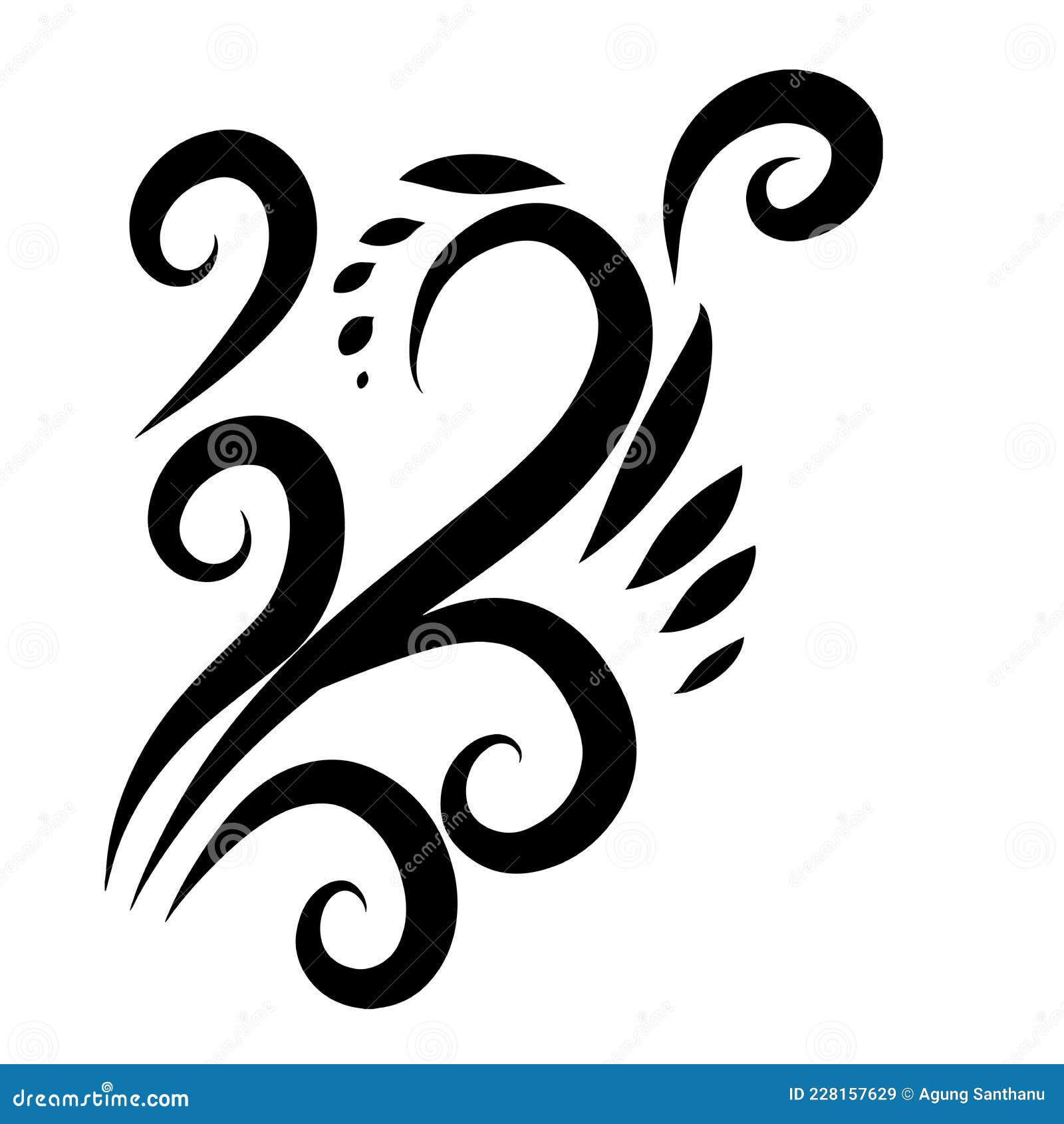 Seamless Abstract Swirls Floral Vector Stock Vector - Illustration of ...