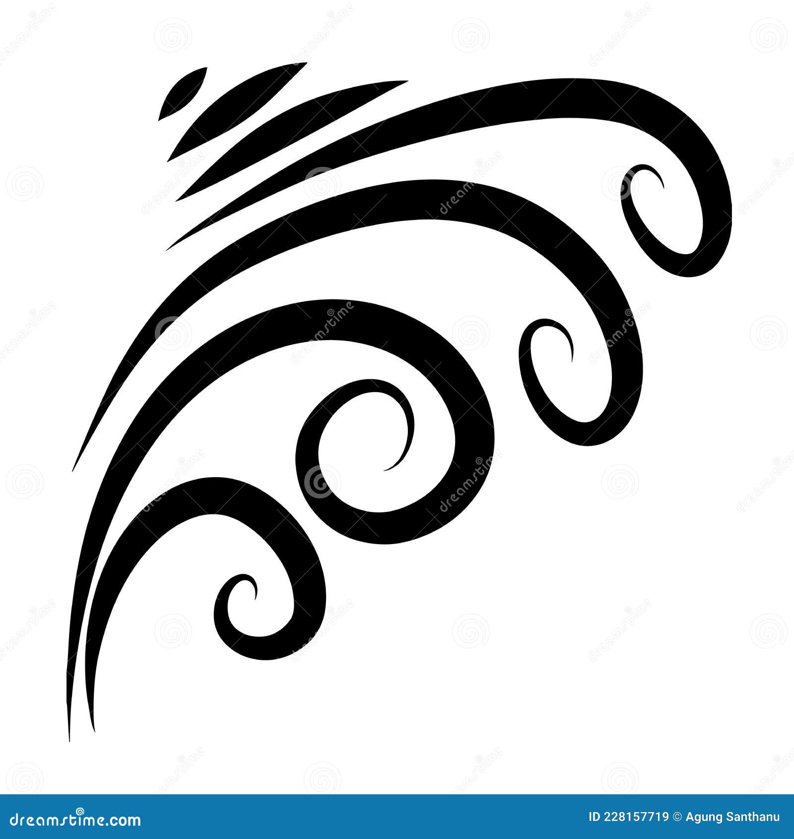 Seamless Abstract Swirls Floral Vector Stock Vector - Illustration of ...