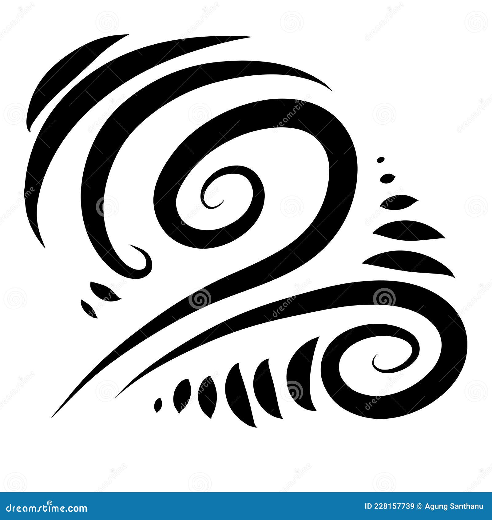 Seamless Abstract Swirls Floral Vector Stock Vector - Illustration of ...