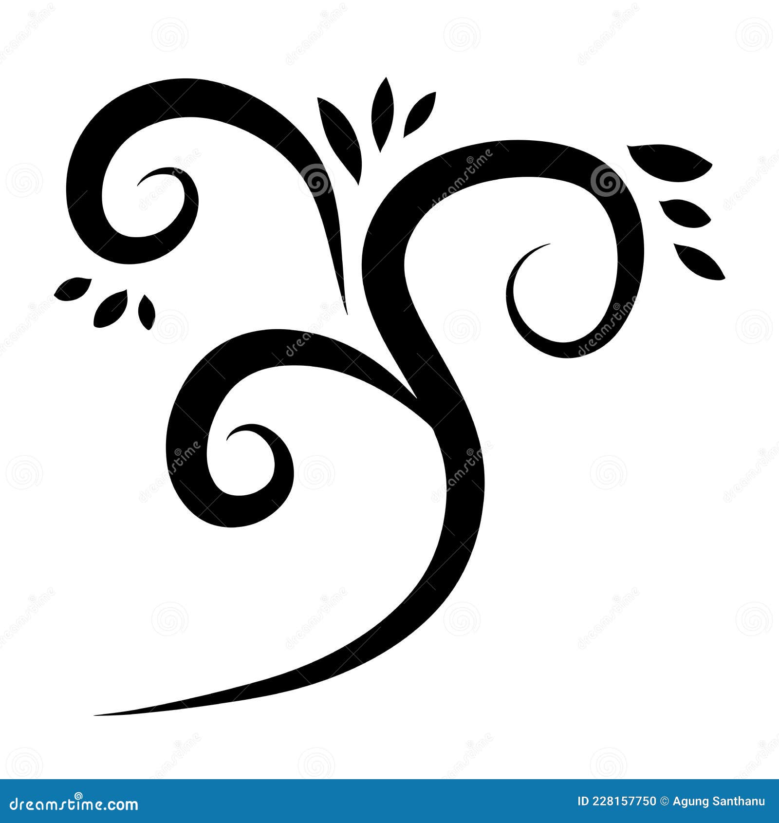 Seamless Abstract Swirls Floral Vector Stock Vector - Illustration of ...