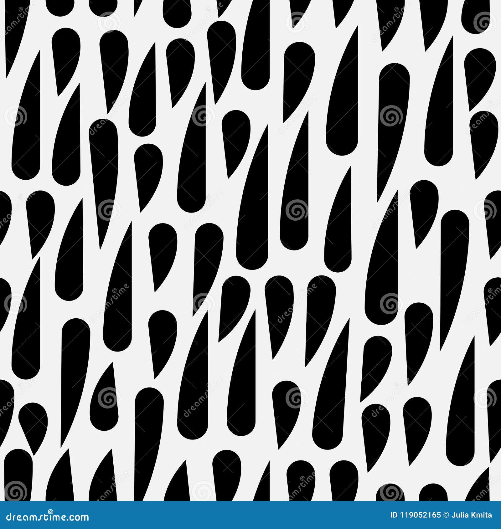 Abstract Black White Teardrop Pattern Stock Illustration - Illustration ...