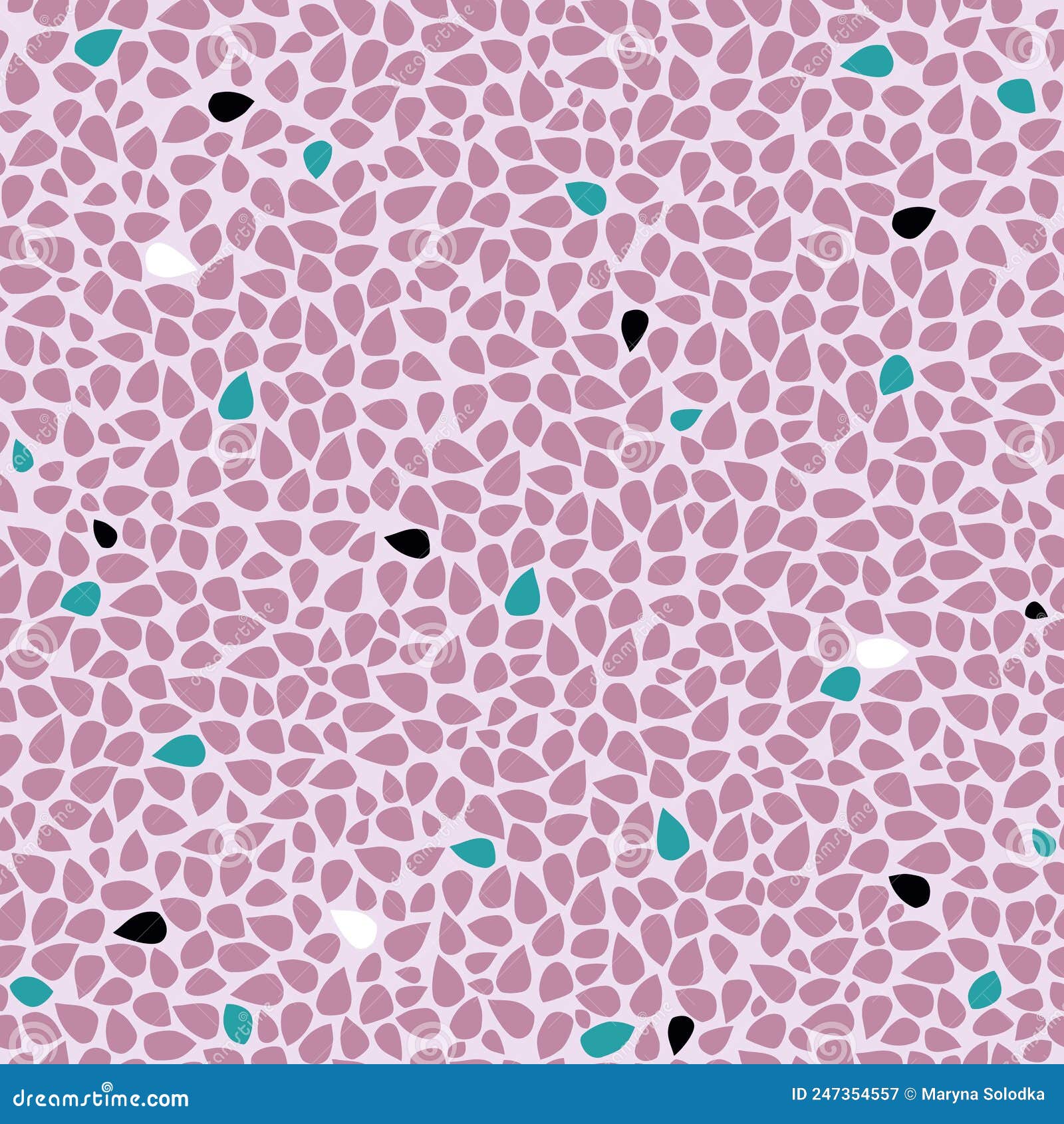 Seamless Abstract Texture. Geometric Pattern with White Seeds on Black ...