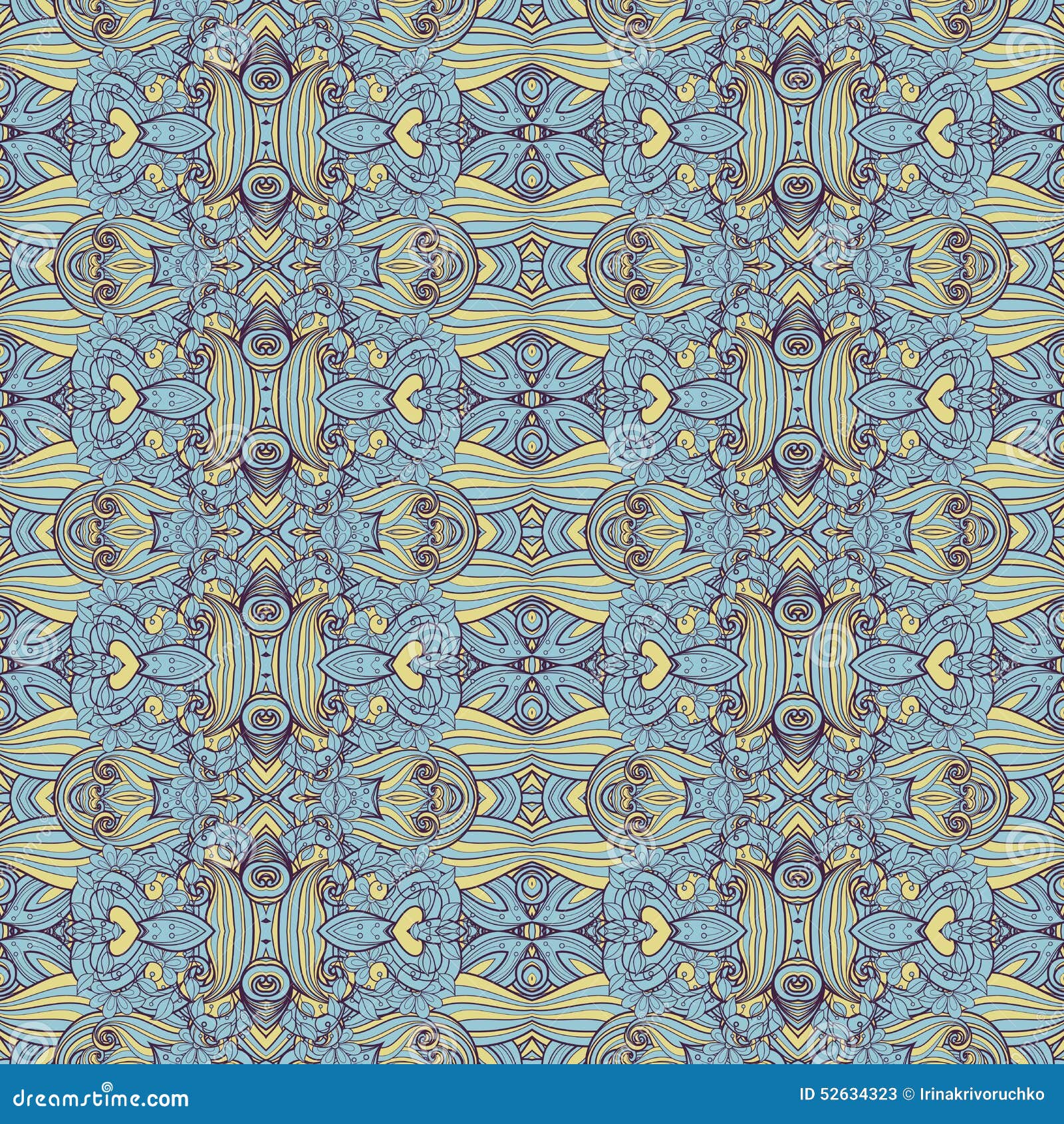 Seamless Abstract Tribal Pattern (Vector) Stock Vector - Illustration ...