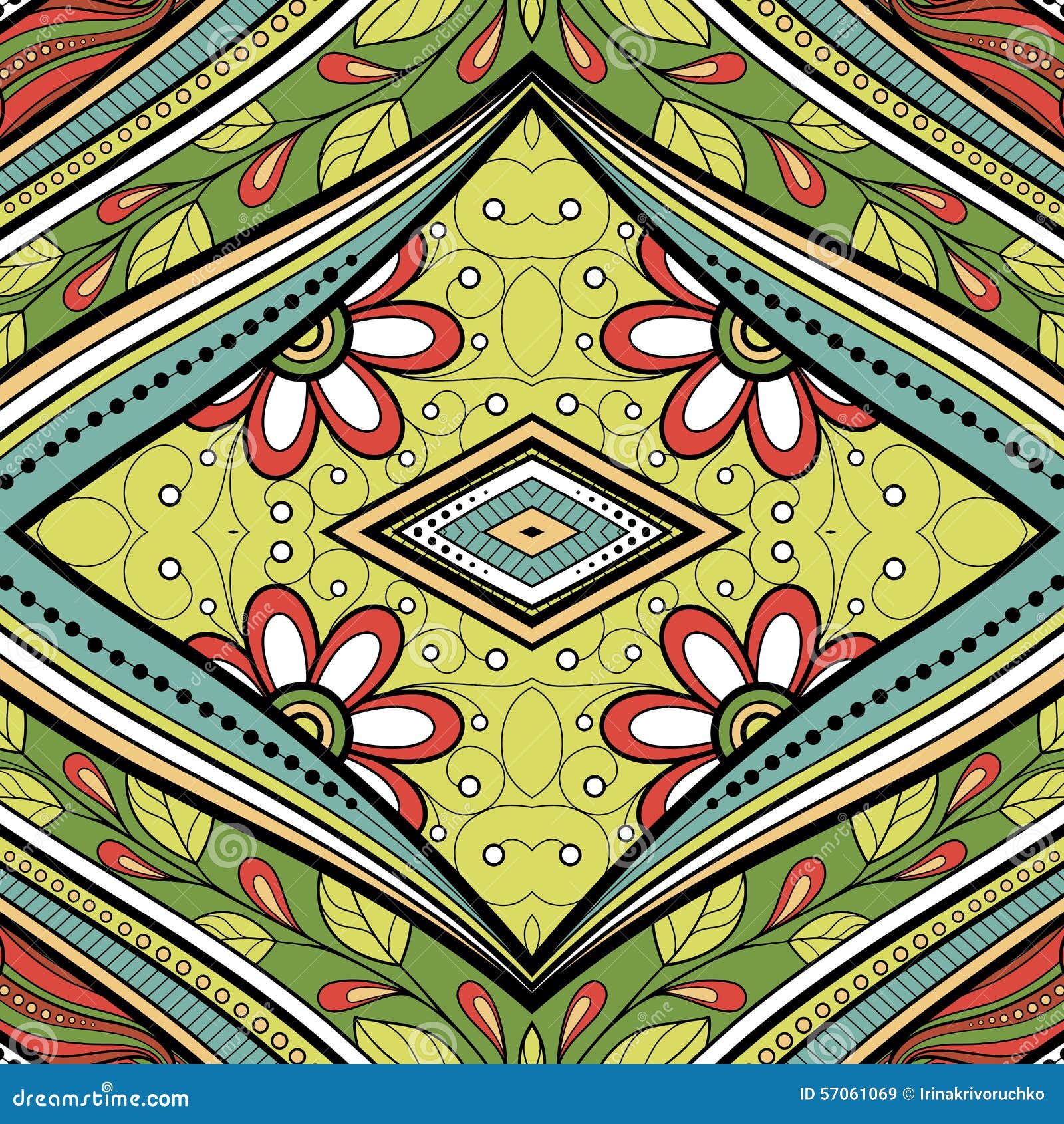 Seamless Abstract Tribal Pattern (Vector) Stock Vector - Illustration ...
