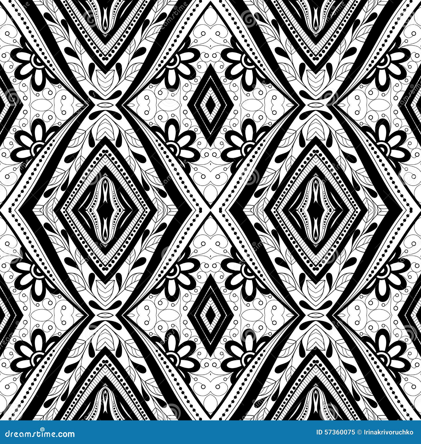 Seamless Abstract Tribal Pattern (Vector) Stock Vector - Illustration ...