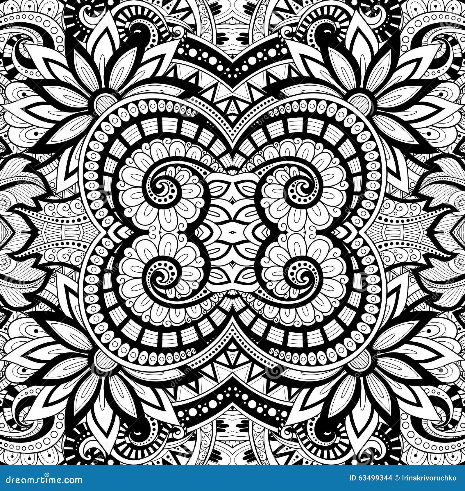 Seamless Abstract Tribal Pattern (Vector) Stock Vector - Illustration ...