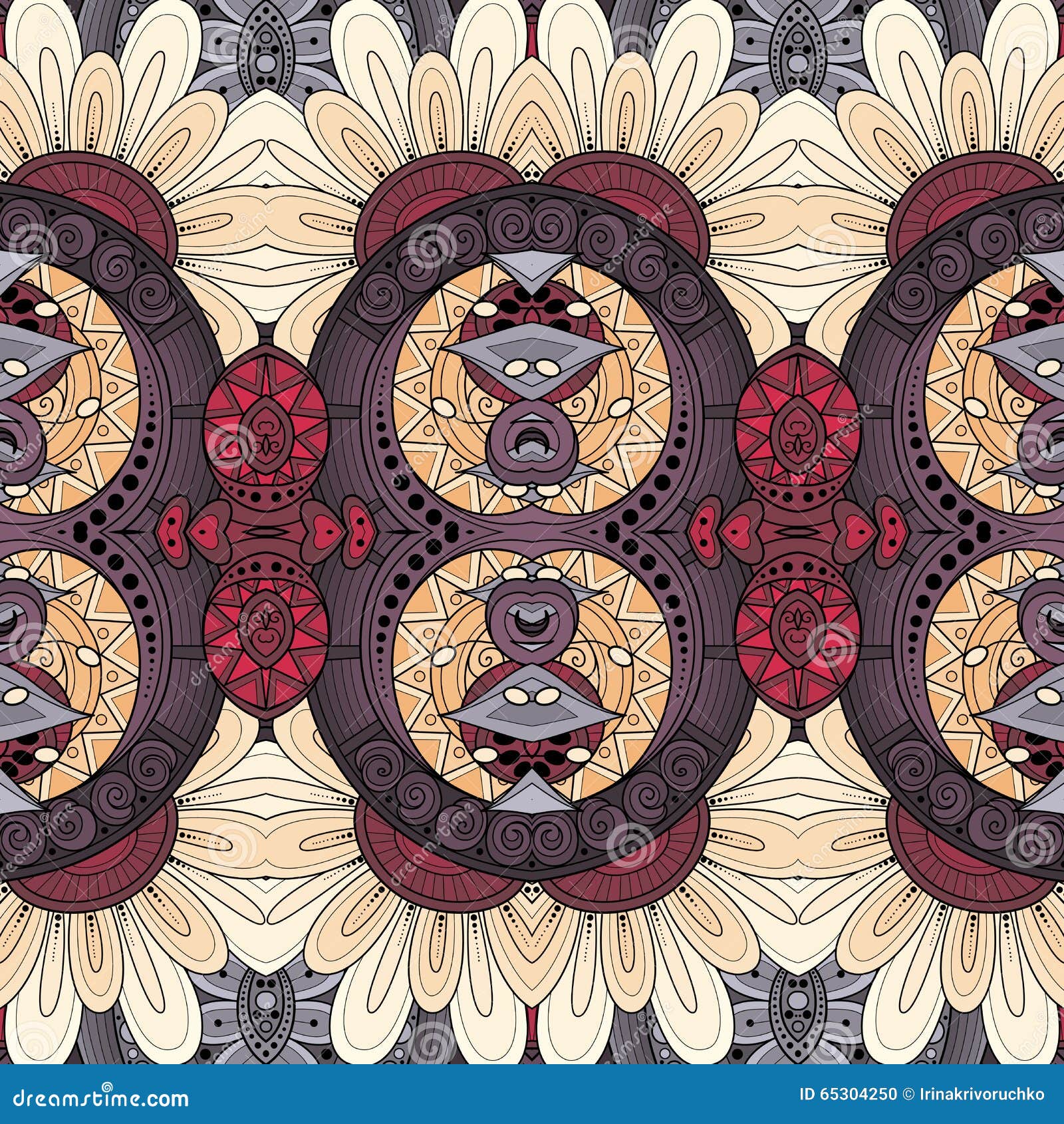 Seamless Abstract Tribal Pattern (Vector) Stock Vector - Illustration ...