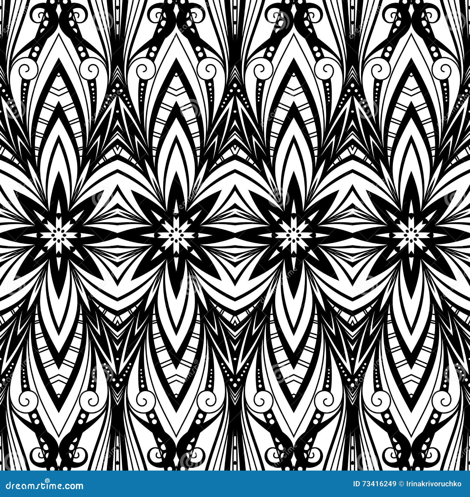 Seamless Abstract Tribal Pattern (Vector) Stock Vector - Illustration ...
