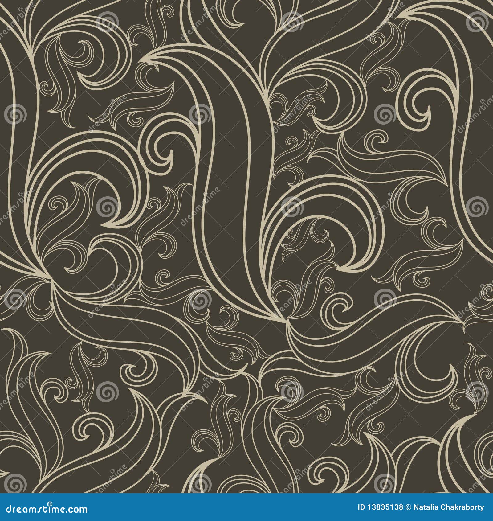 Seamless Abstract Twirl Pattern Stock Vector - Illustration of element ...