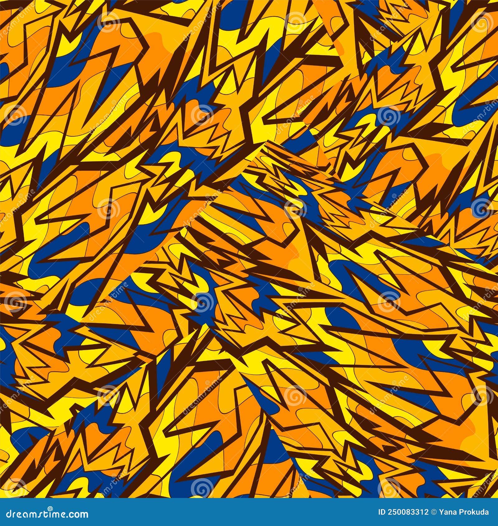 Seamless Abstract Urban Pattern with Curved Geometry Elements Stock ...