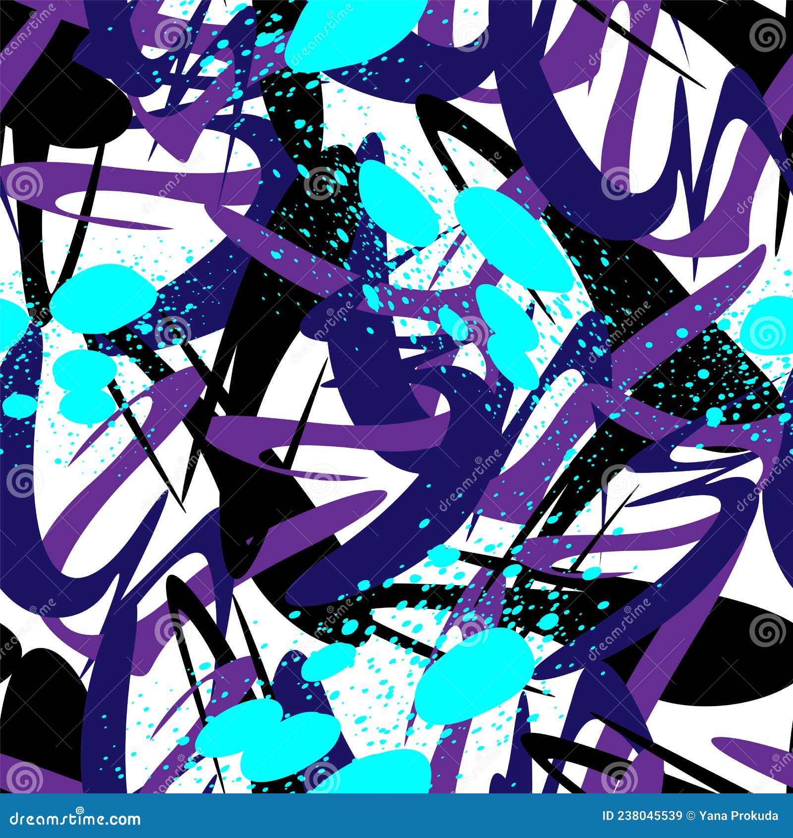 Seamless Abstract Urban Pattern with Unique Ornaments Stock Vector ...