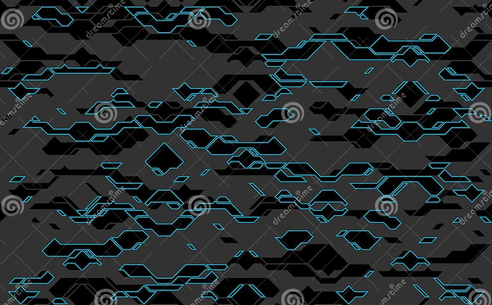 Seamless Abstract Vector Futuristic Dark Techno Texture. Transparency ...