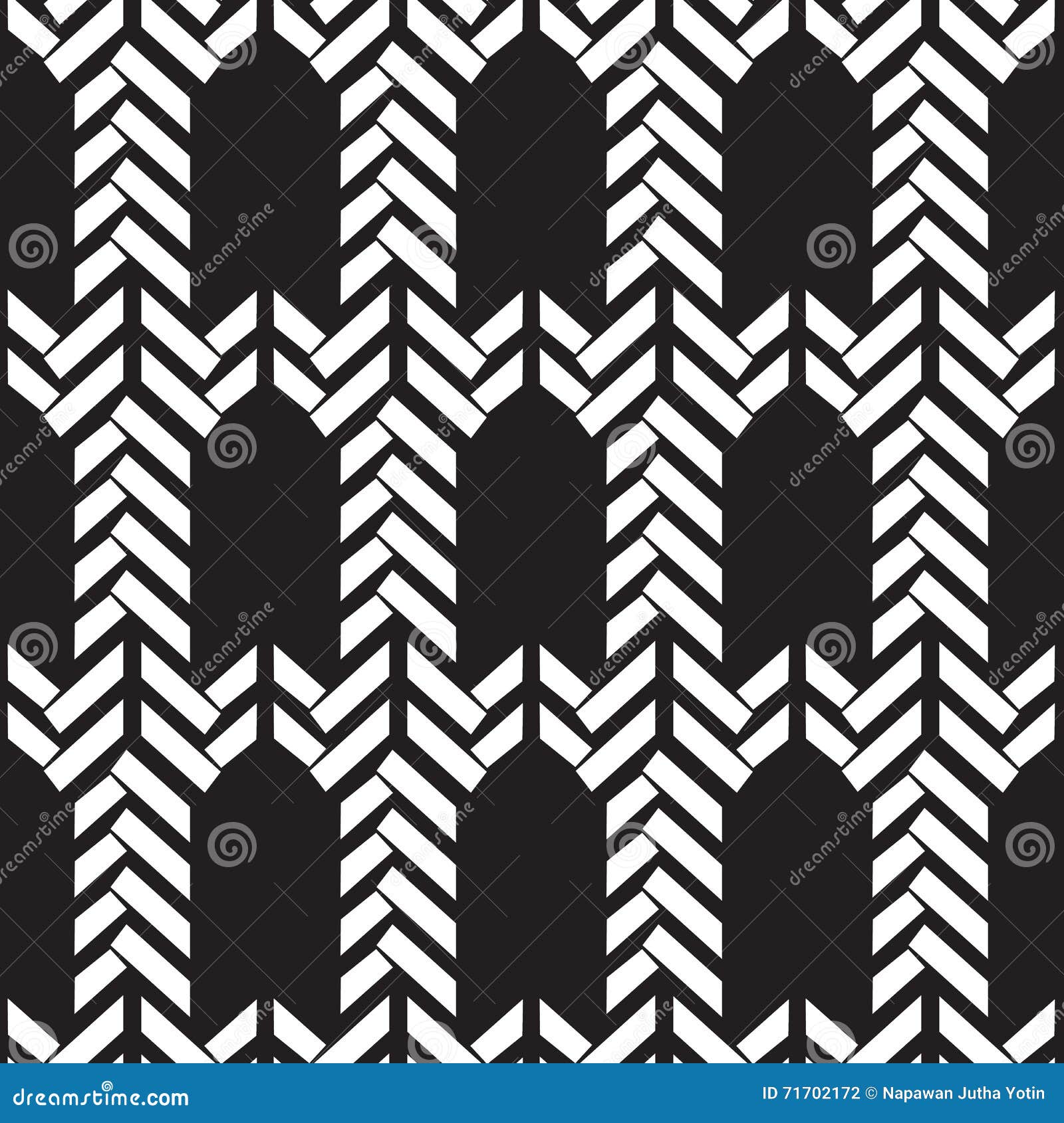 Seamless Abstract Vector Pattern in Black and White Brackground Stock ...