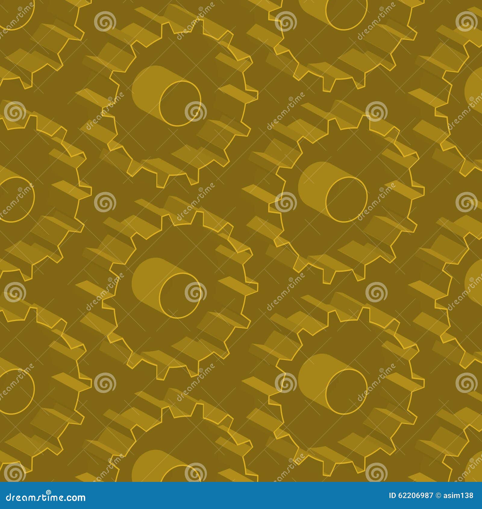 Seamless Abstract Vector Pattern with 3d Gears Stock Vector ...