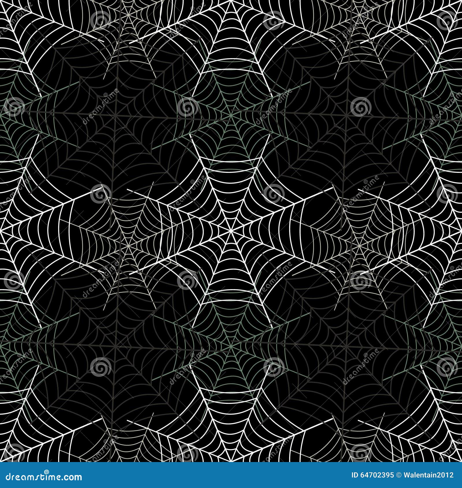 Seamless Abstract Vector Pattern, Dark Grey Background with Spiders Web ...