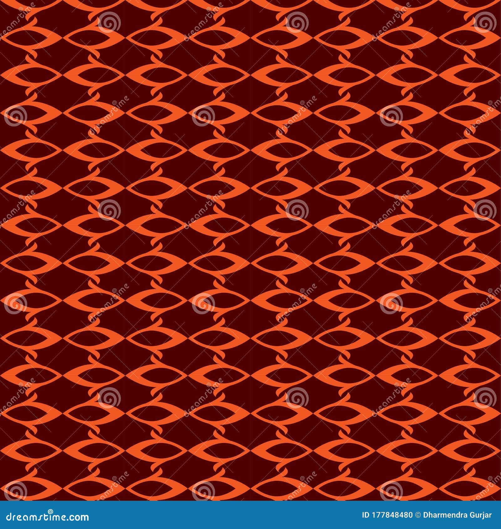 Seamless Abstract Vector Pattern Design in Maroon and Orange Design ...