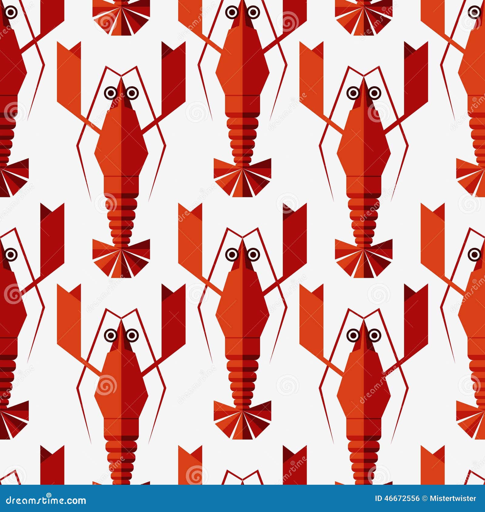 Seamless Abstract Vector Pattern with Geometric Lobsters. Stock Vector ...